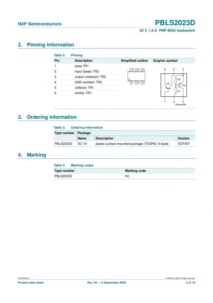 PBLS2023D datasheet page 3