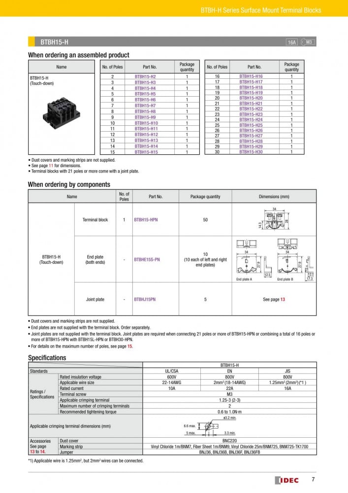IDEC BTBH-H document page 7