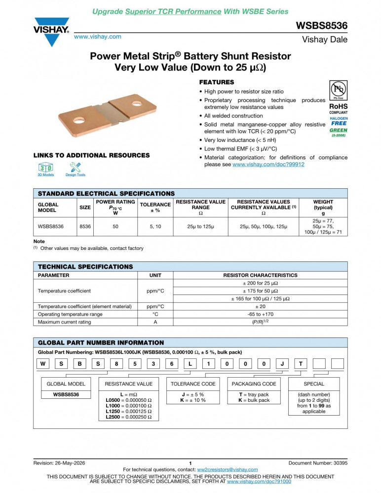 WSBS8536 technical document page 1