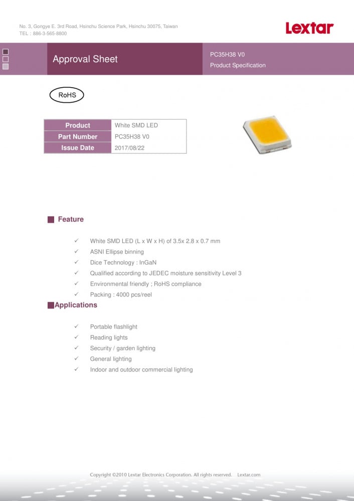 PC35H38 V0 datasheet page 2