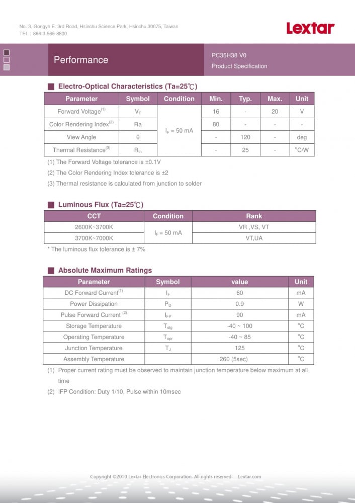 PC35H38 V0 datasheet page 4