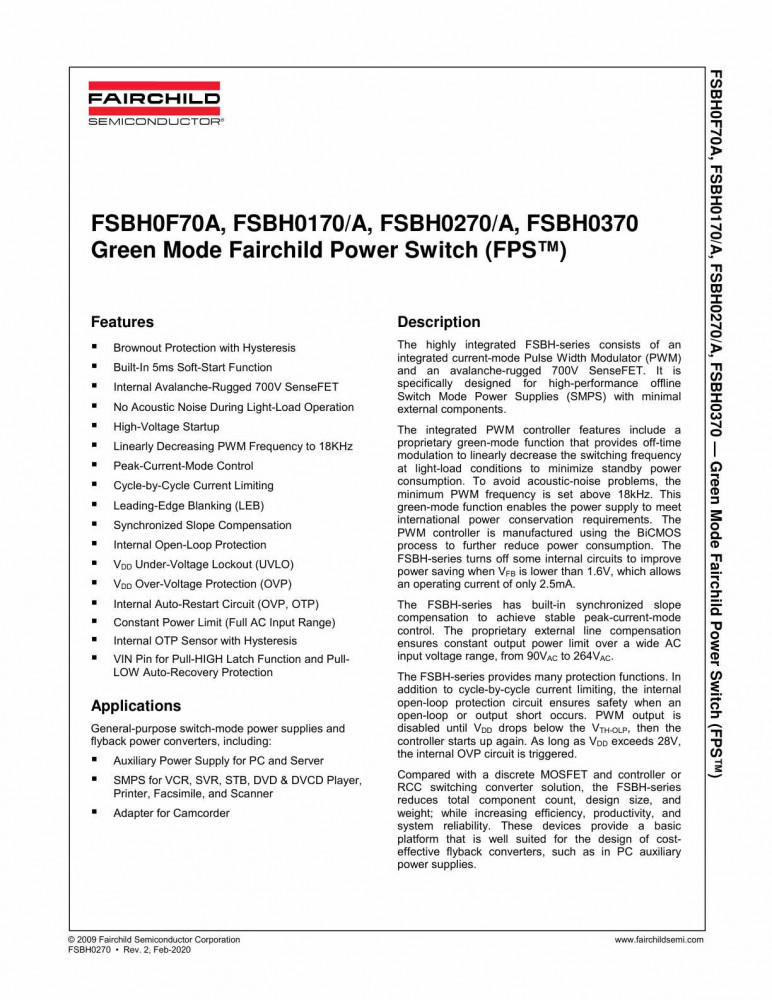 FSBH0270A datasheet page 3