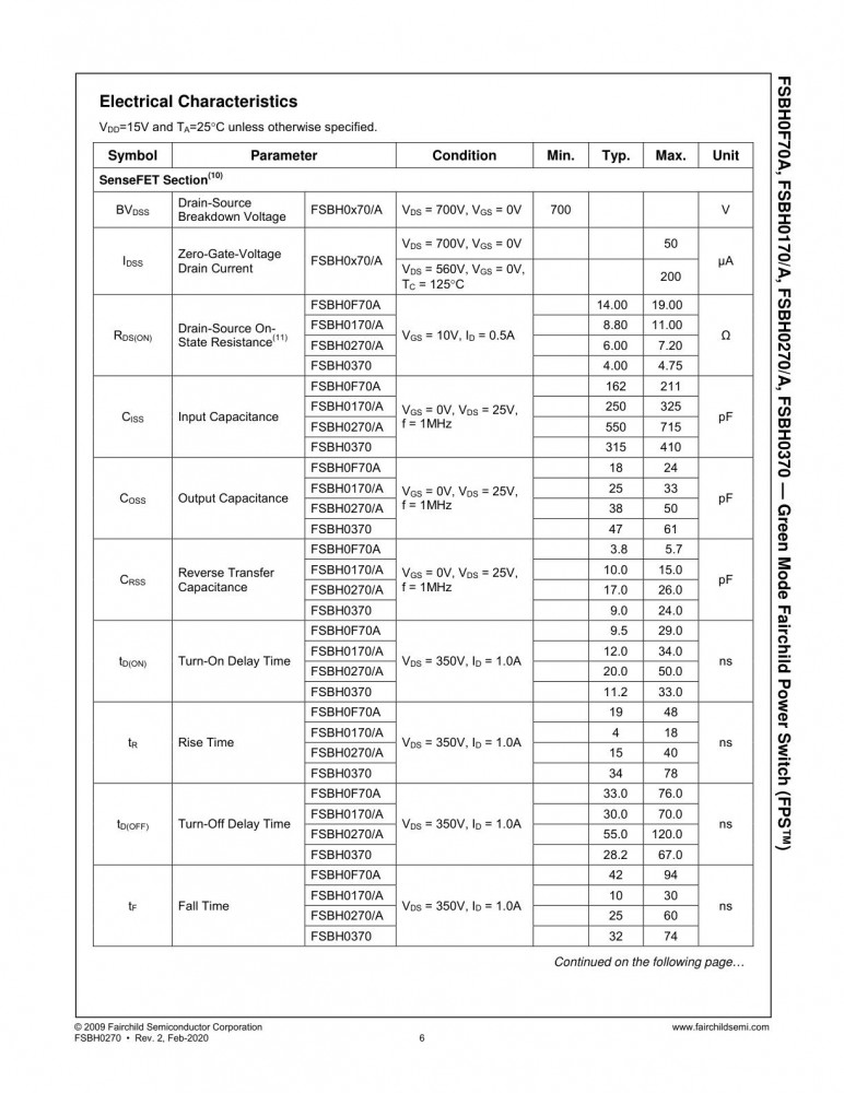 FSBH0270A datasheet page 8