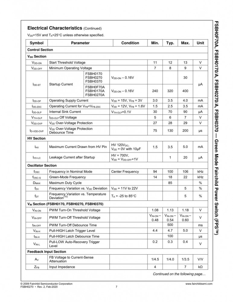 FSBH0270A datasheet page 9