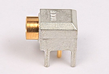 MCX Jack, Right-Angle, PCB Receptacle, Through Hole, Die Cast Housing with Brass Insert, Nickel (Ni) Plated Outer Contact, Tin (Sn) Plated Housing, Tape and Reel, 50 Ohms for sale