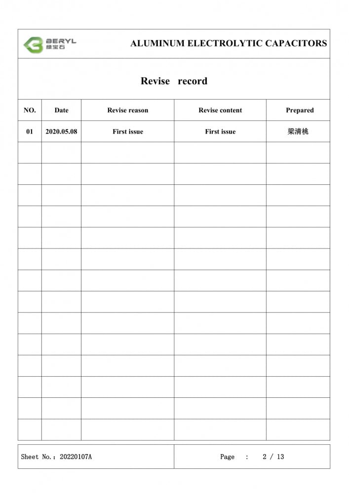 BERYL RC400M330LO13*20TH-2A1Et datasheet page 2
