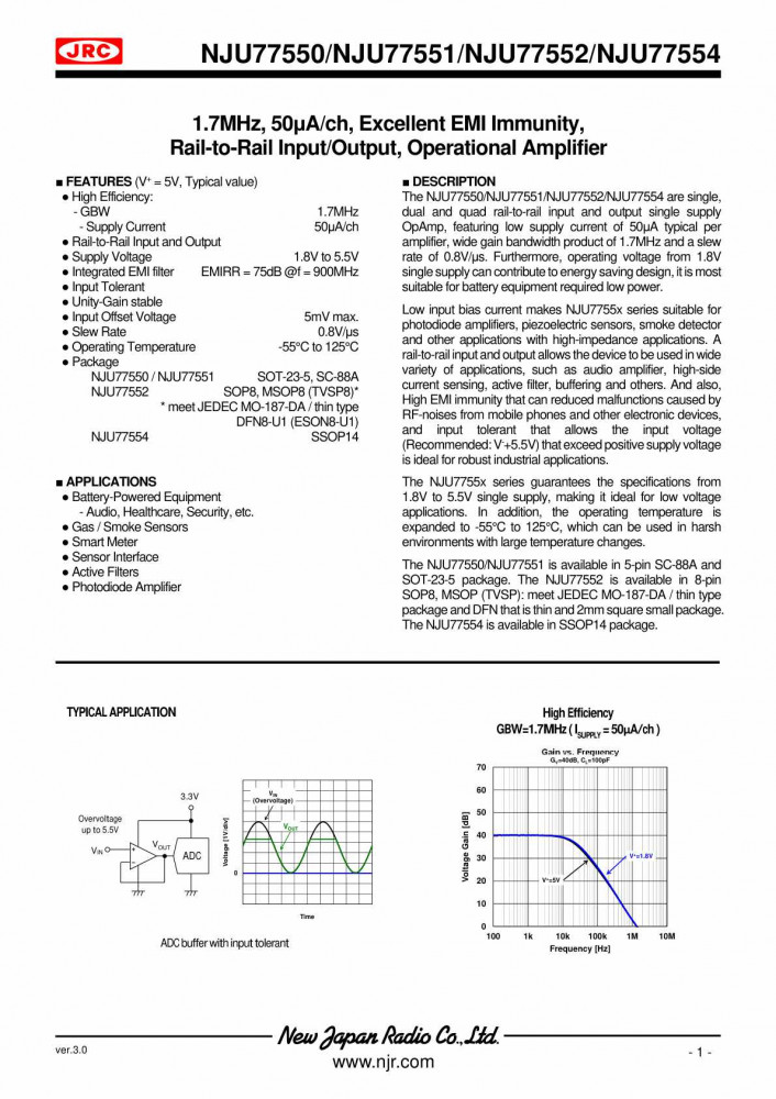 NJU77554 technical document page 1