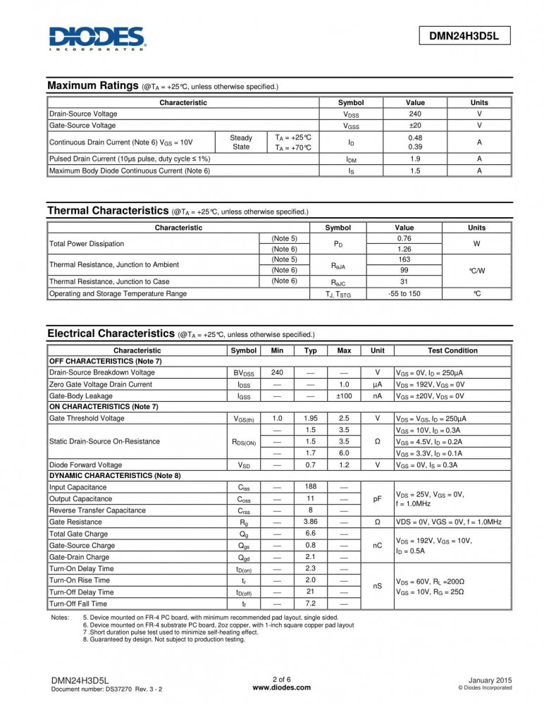 DMN24H3D5L-7 technical document page 2