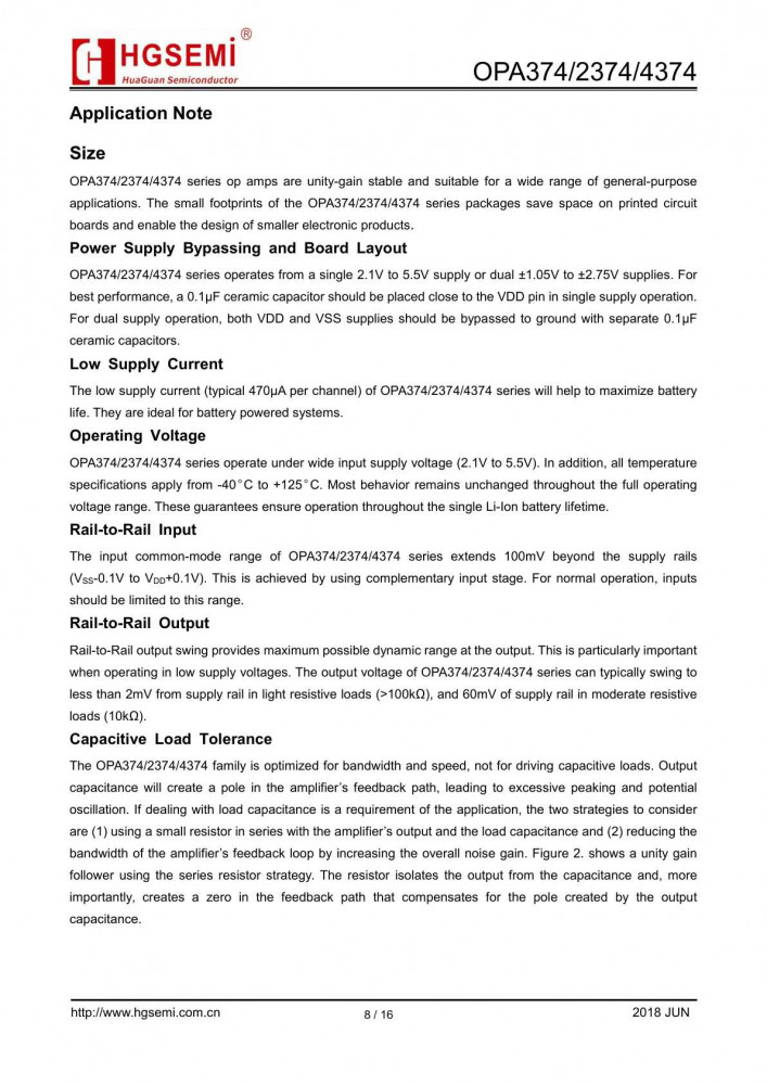 OPA2374MM/TR technical document page 8
