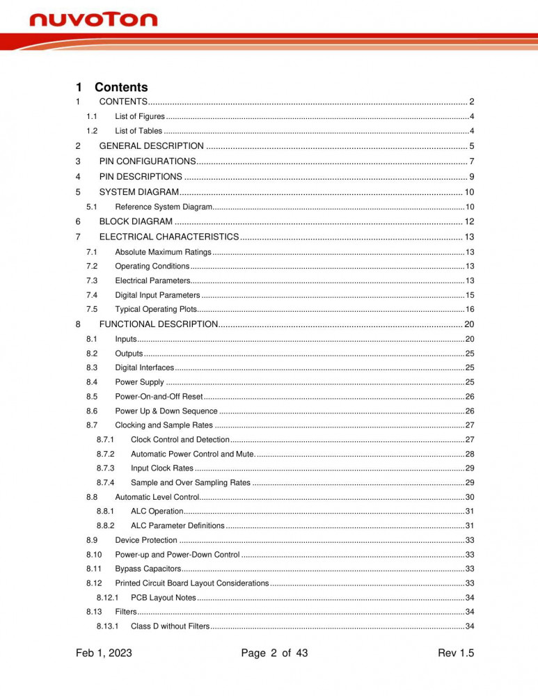 NAU8318 datasheet page 2