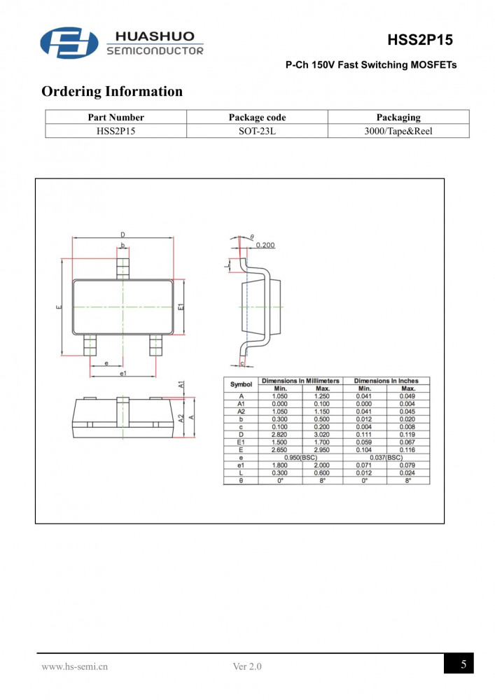 HSS2P15 datasheet page 5