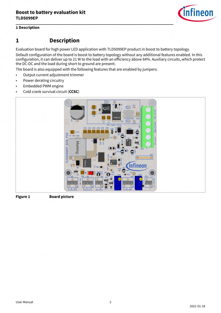 TLD5099EP evaluation board document page 2