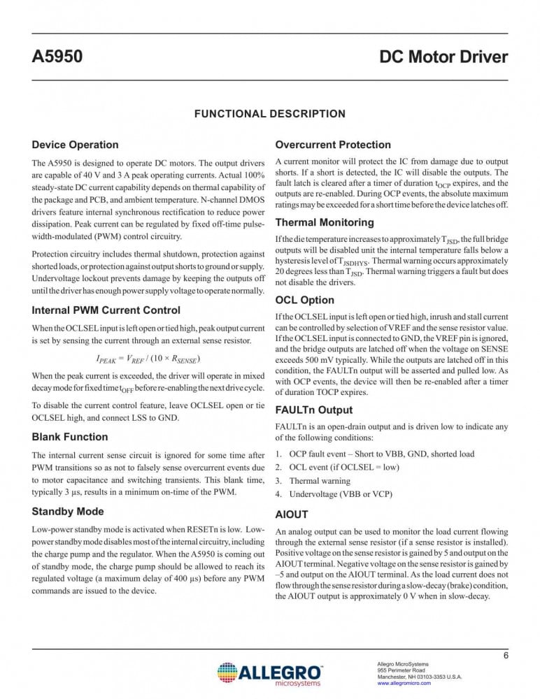 A5950 datasheet page 6
