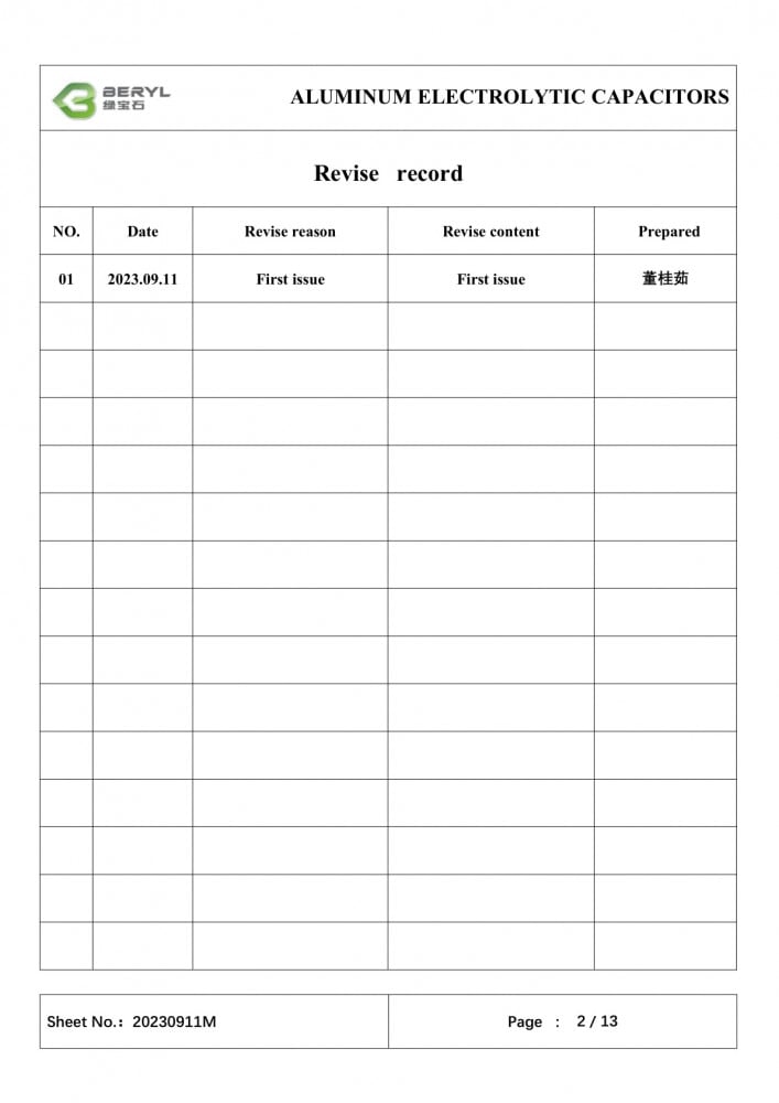 BERYL KN capacitor document page 2