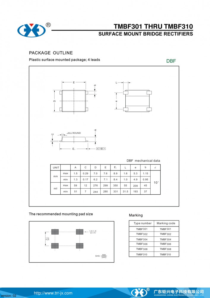 TMBF310 datasheet page 3