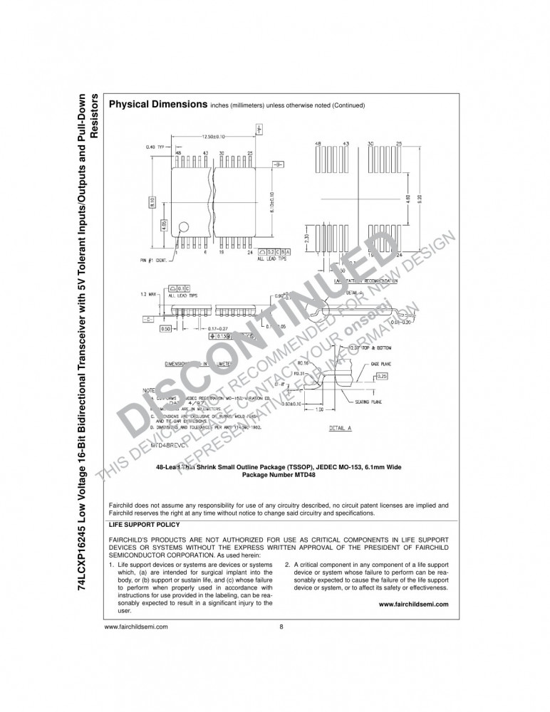 74LCXP16245 datasheet page 8