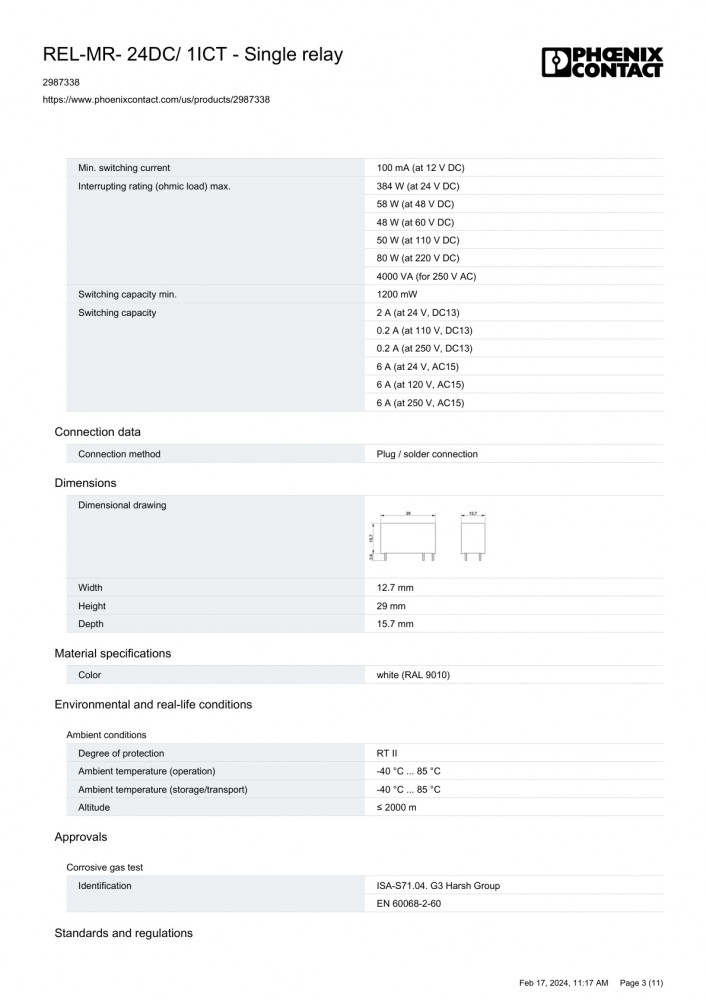 Phoenix Contact 2987338 technical document page 3