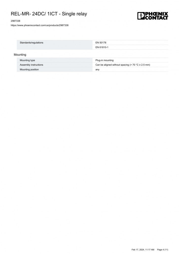 Phoenix Contact 2987338 technical document page 4