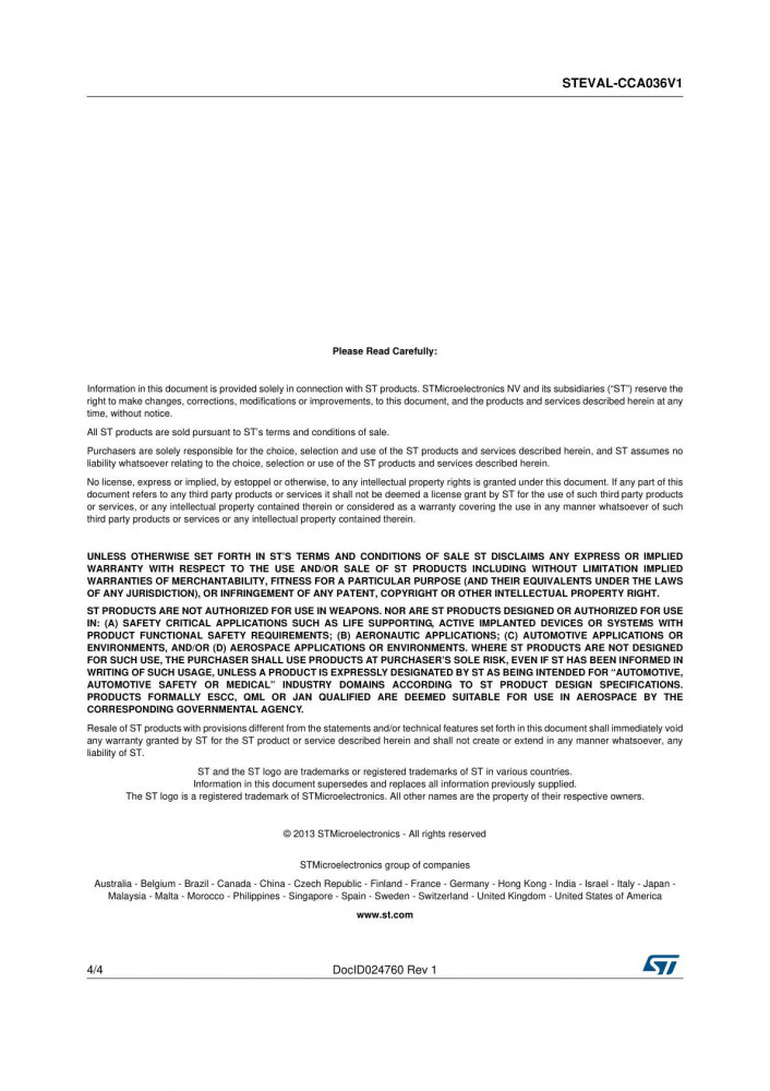 STEVAL-CCA036V1 document page 4
