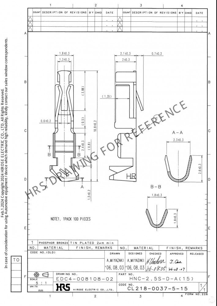HRS HNC-2.5S-D-A(15) technical drawing preview