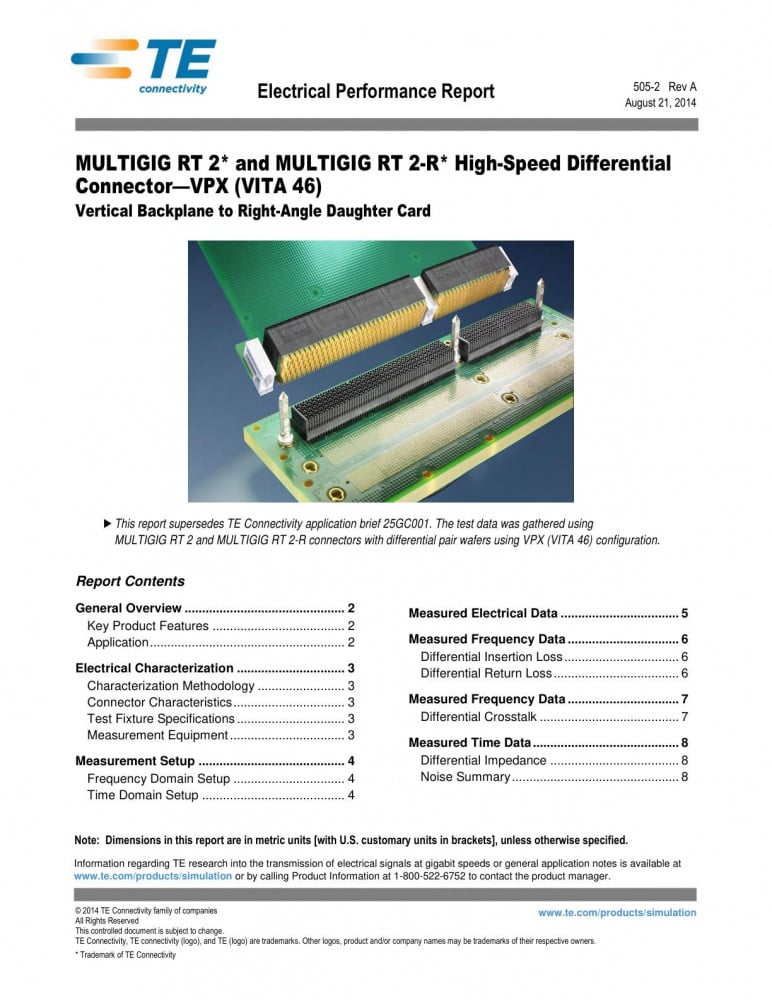 TE Connectivity MULTIGIG RT 2 technical report page 1