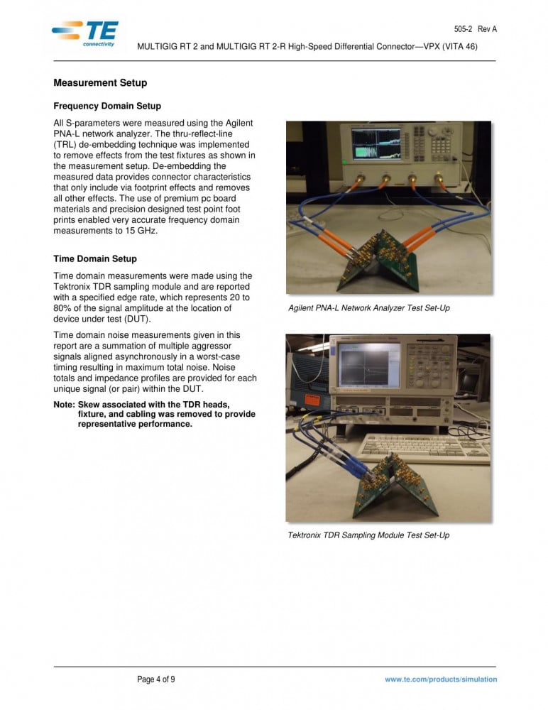 TE Connectivity MULTIGIG RT 2 technical report page 4