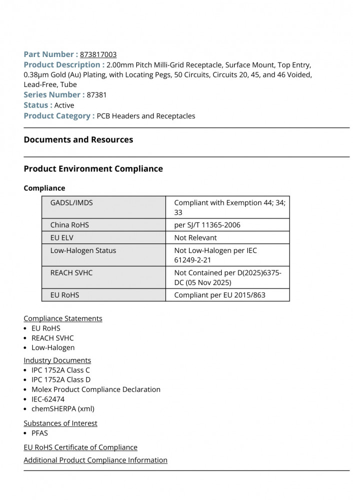 873817003 technical document page 1