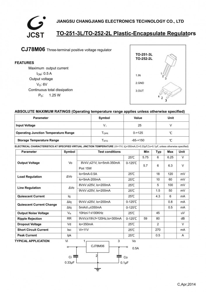 JSCJ 78M06 datasheet page 1