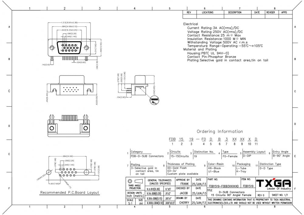 TXGA FDB1519 drawing page 4