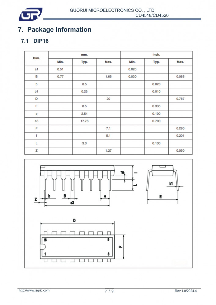 CD4518S technical document page 7