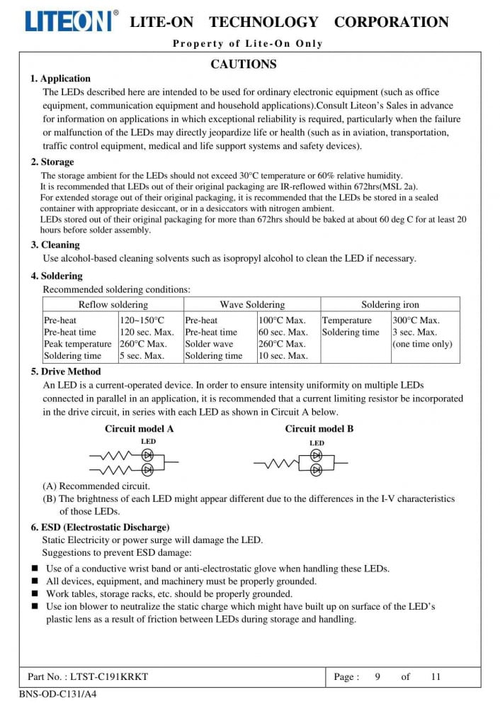 LTST-C191KRKT datasheet page 10