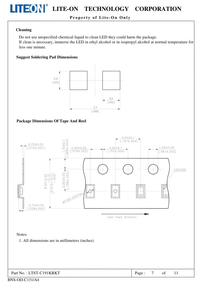 LTST-C191KRKT datasheet page 8