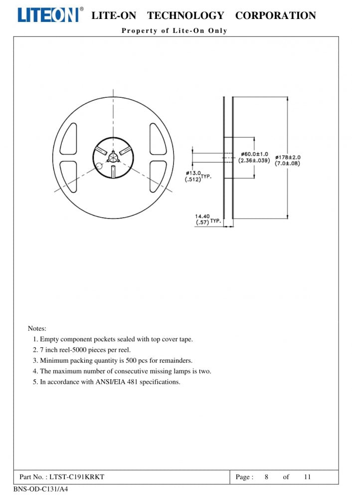 LTST-C191KRKT datasheet page 9