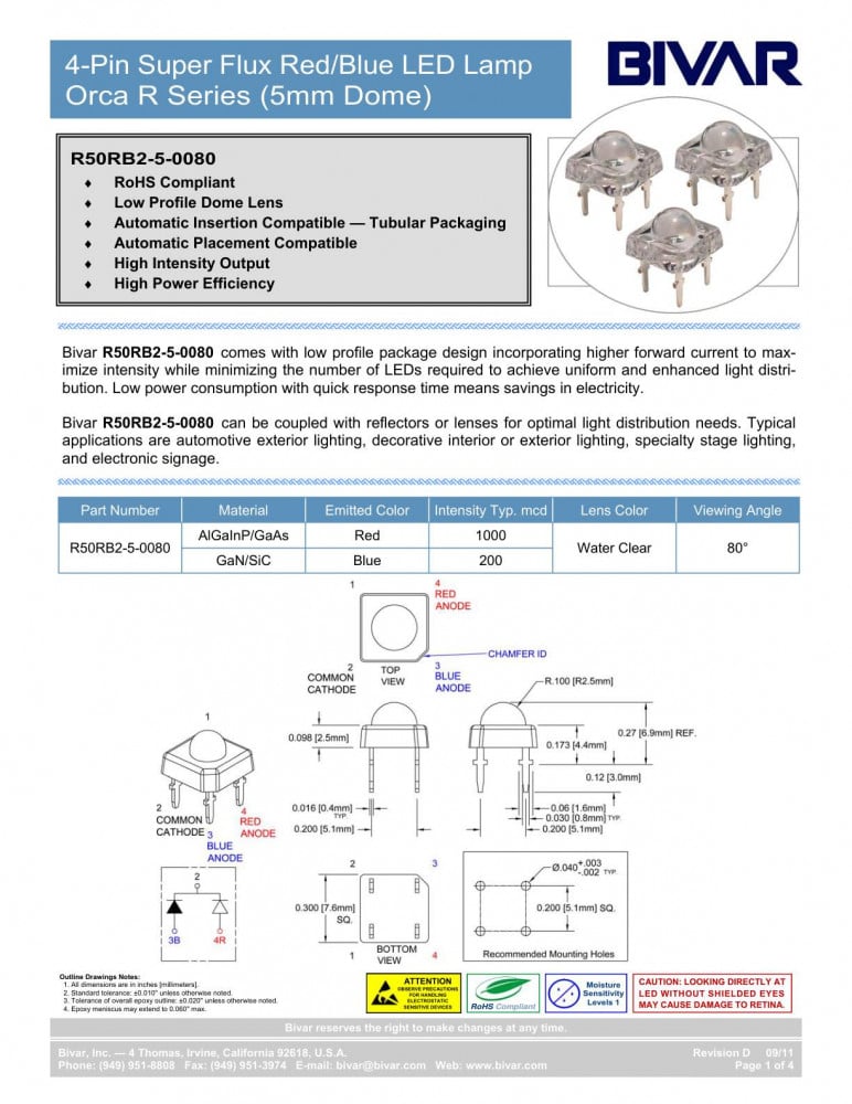 BIVAR R50RB2-5-0080 datasheet page 1