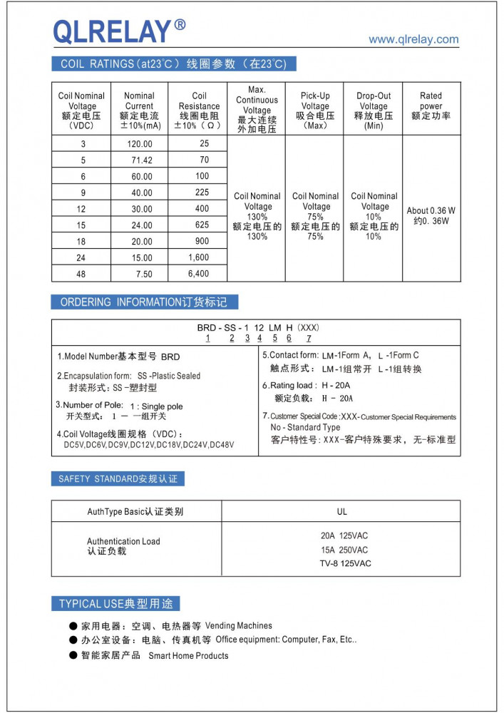 BRD-H relay datasheet page 2