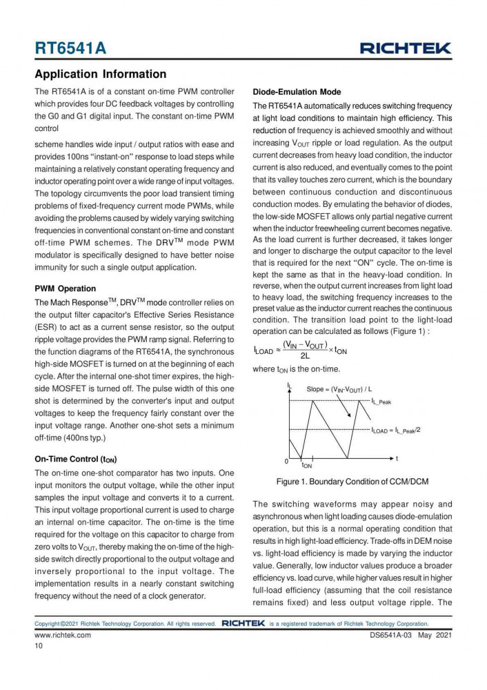 RT6541A datasheet page 10