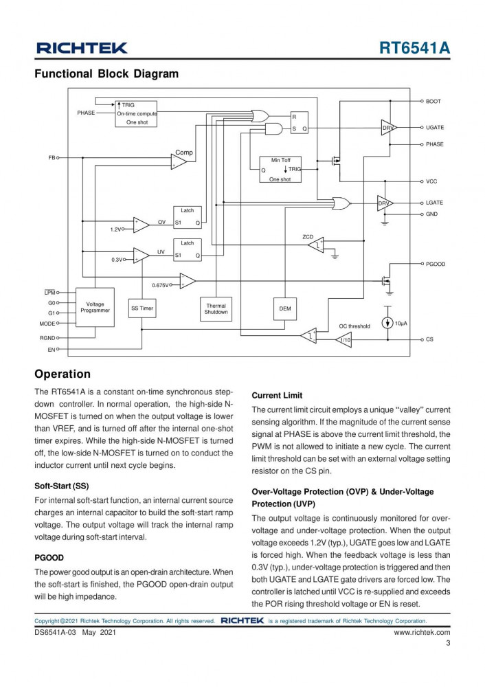 RT6541A datasheet page 3