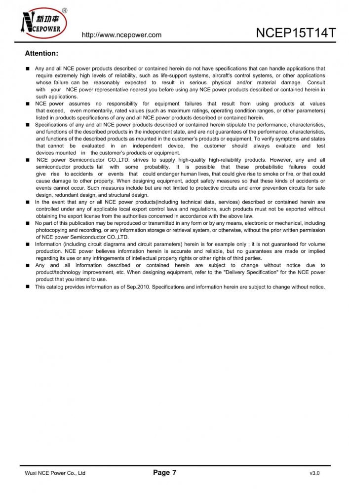 NCEP15T14T datasheet page 7