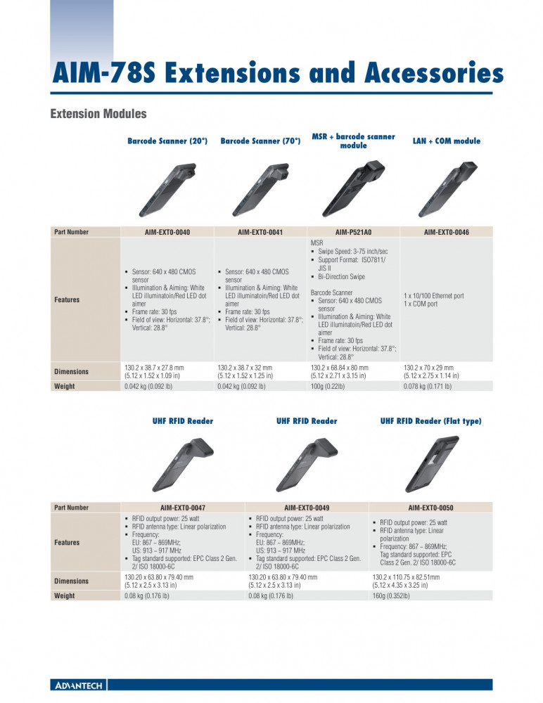 ADVANTECH AIM-78S product document, page 9