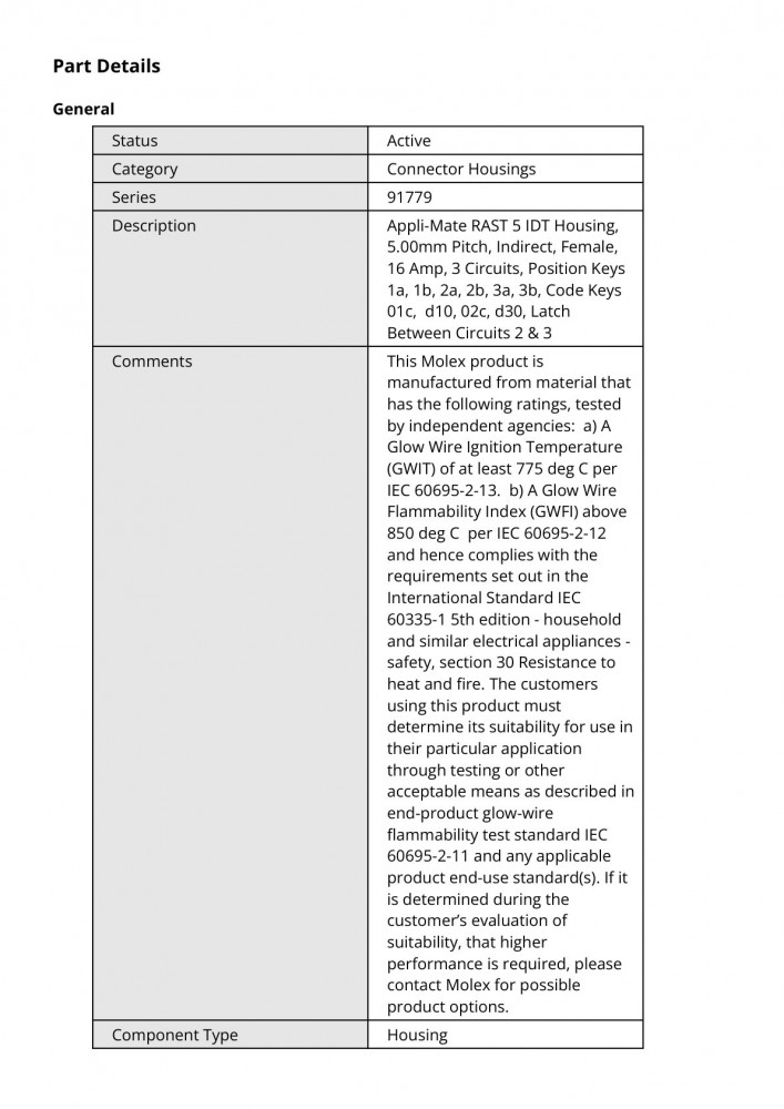 Product document image 2 for MOLEX 917790102