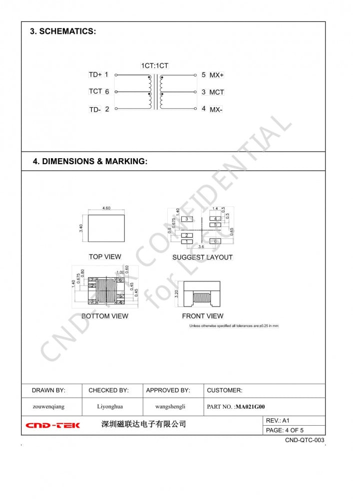 MA021G00 dimensions and materials page