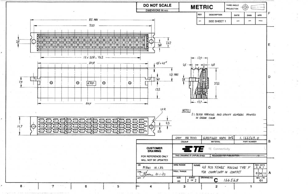TE Connectivity 166569-1 technical drawing page 2