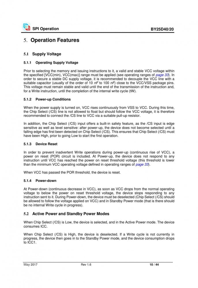 BY25D40 datasheet page 10