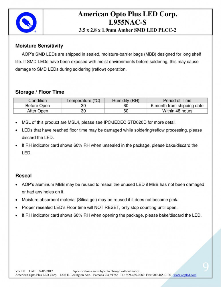 L955NAC-S datasheet page 9