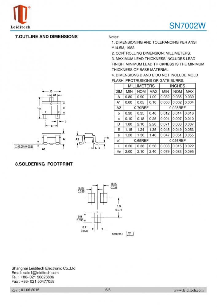 SN7002W datasheet page 6