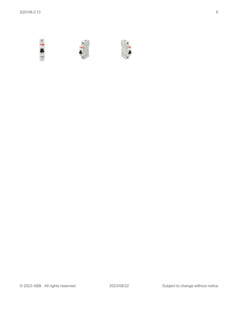 ABB S201M-C13 technical document page 6