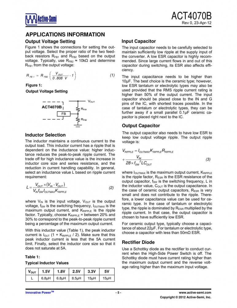 ACT4070BYH-T datasheet page 5