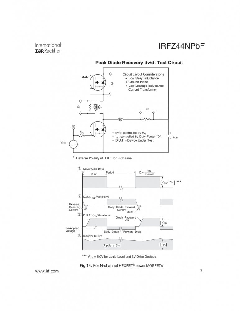 IRFZ44NPBF datasheet page 7