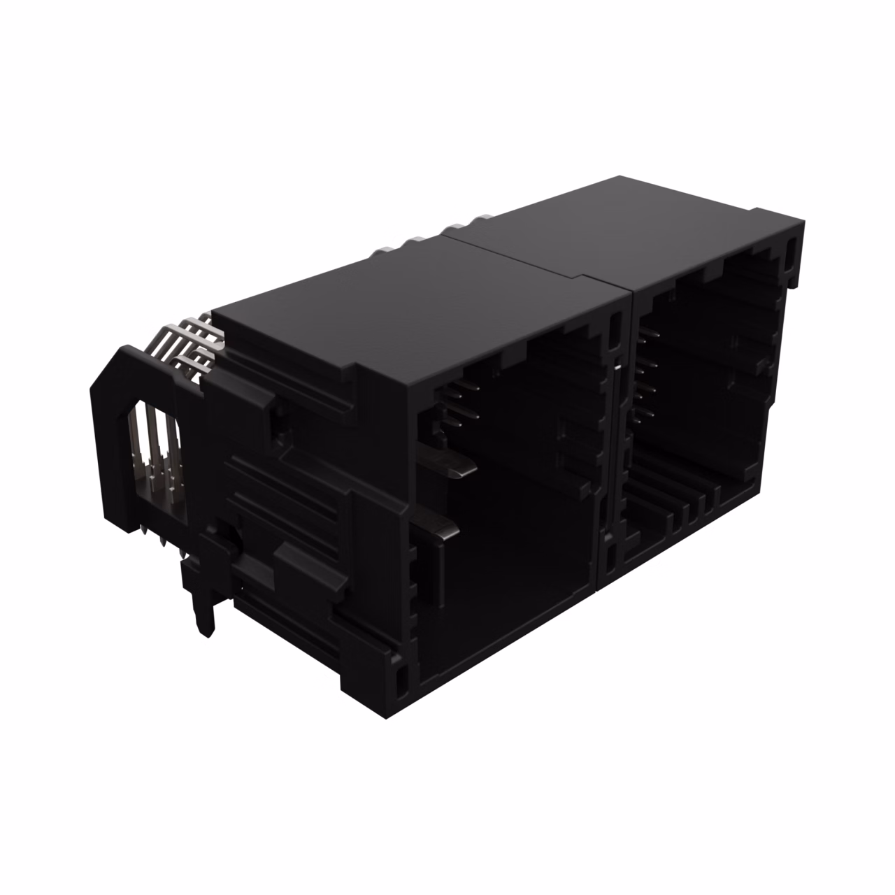 stAK50h 2 Bay Right-Angle Hybrid Header, 57 Circuits, Bay 1: 25 Circuits/Key 3/Black; Bay 2: 32 Circuits/Key 1/Black; Tube for sale