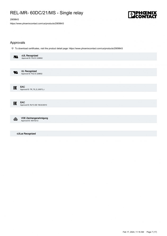 Phoenix Contact 2909643 product document page 7